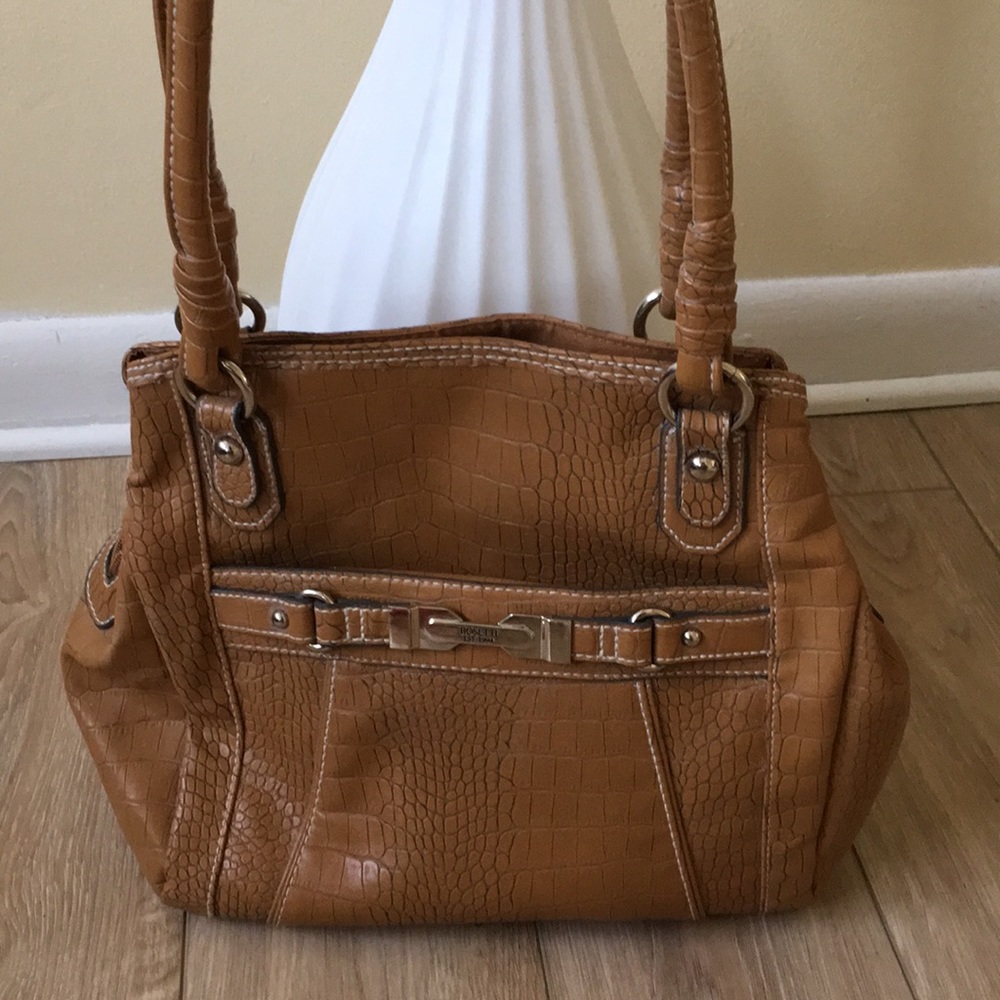 Rosetti Camel Tan Vegan Leather Shoulder Hand Bag - Gem